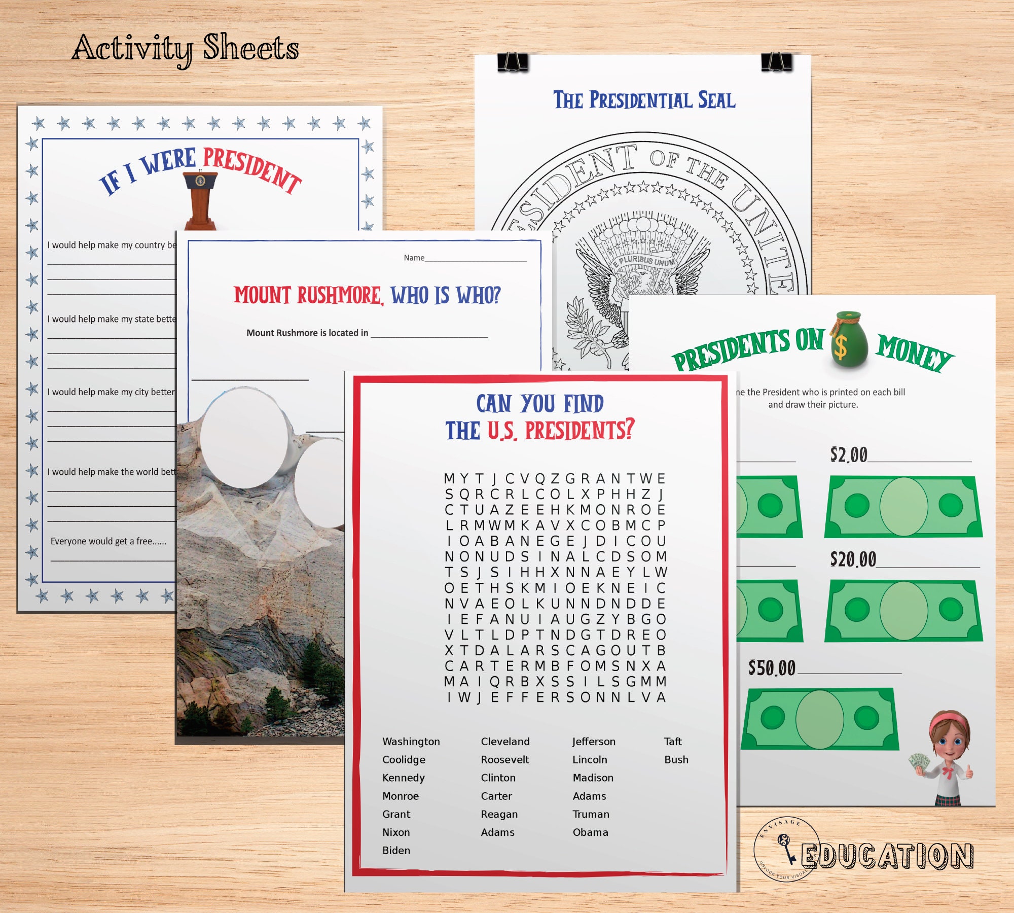 US Presidents Educational Printables, US History, Educational Prints ...