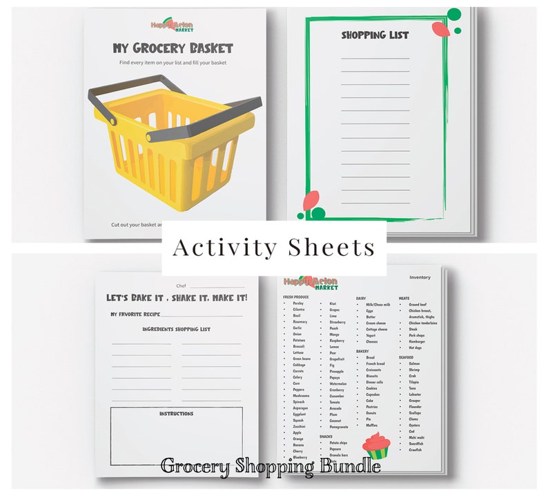 Grocery Shopping Educational Bundle, Learning Posters, Educational ...