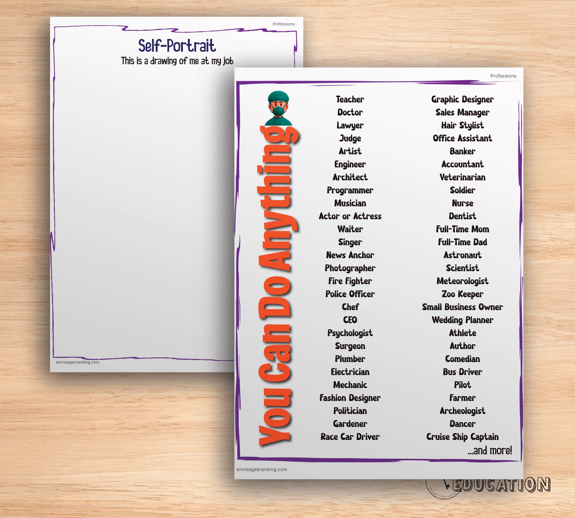 Occupations Educational Printables, Occupations Clipart, Classroom ...