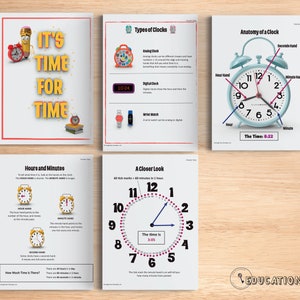 How to Tell Time Educational Printables, Telling Time, Clock Clipart ...