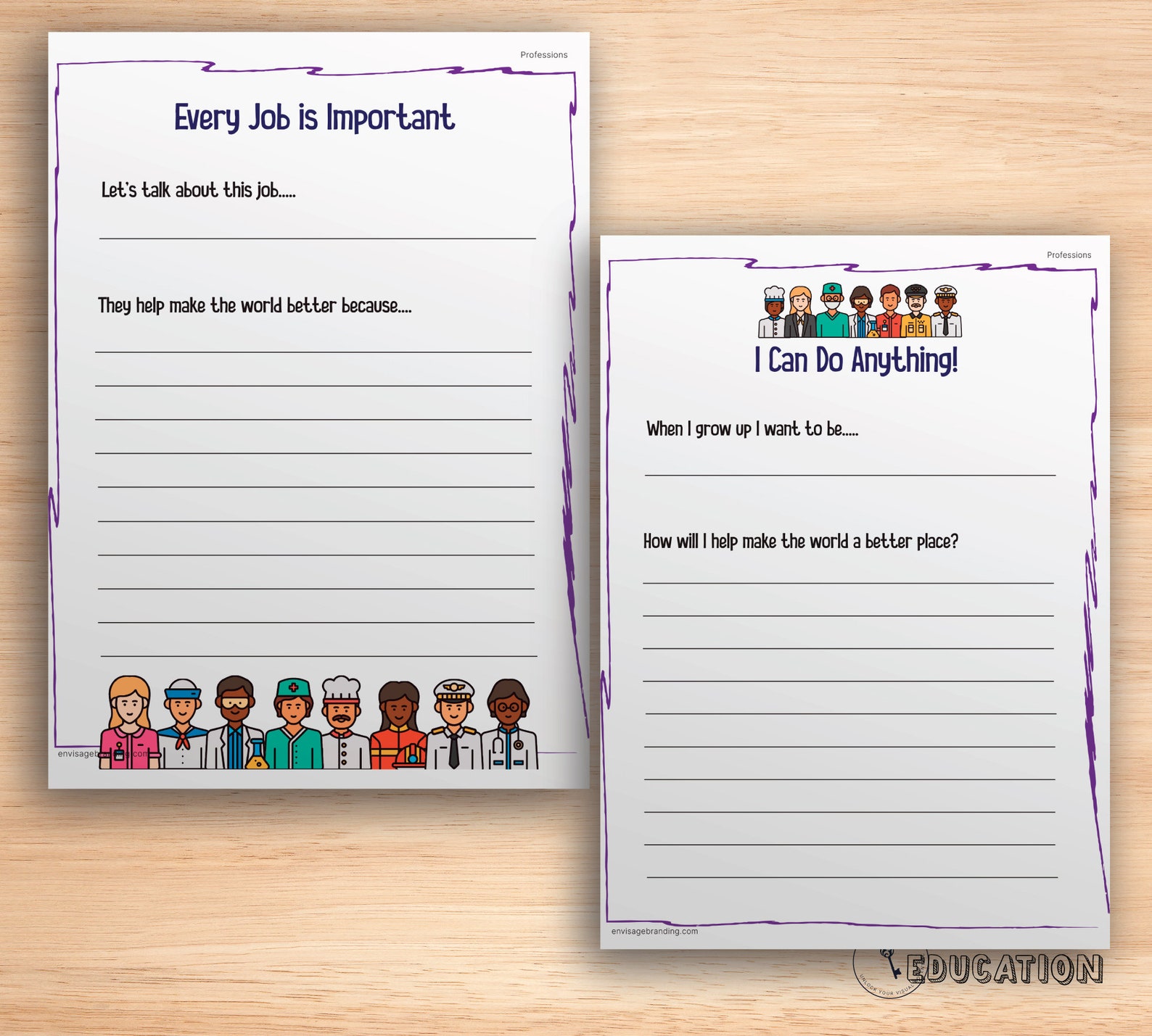 Occupations Educational Printables, Occupations Clipart, Classroom ...