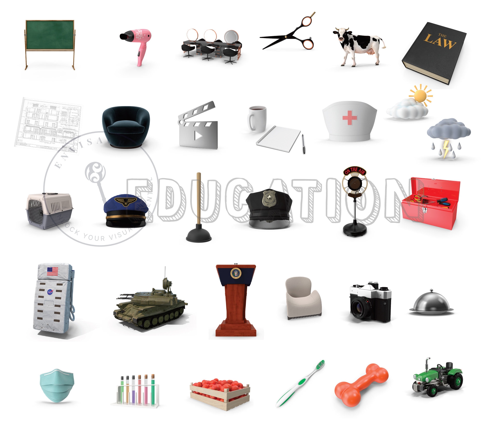 Occupations Educational Printables, Occupations Clipart, Classroom ...