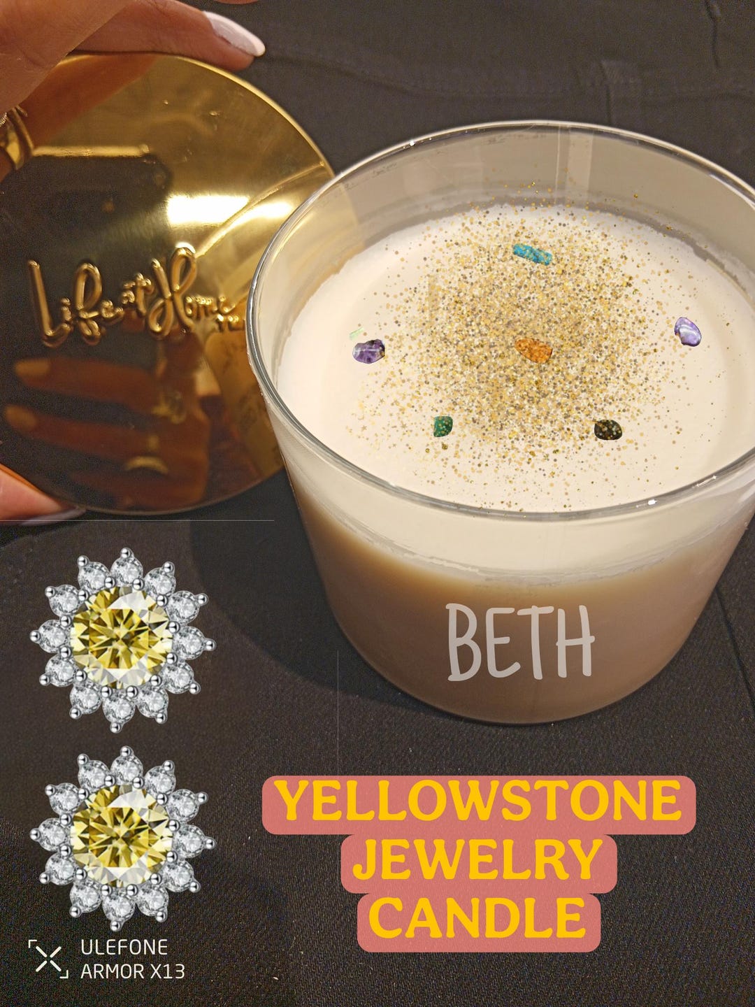 Yellowstone Jewelry Candle Beth Dutton Inspired Yellow Moissanite 2 ...