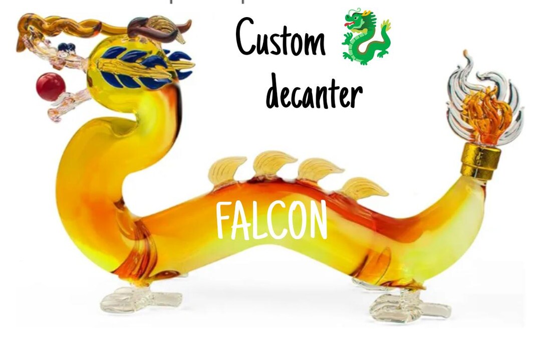 Custom Dragon Decanter Maple Syrup Filled 1000 Ml L Zodiac Whiskey ...