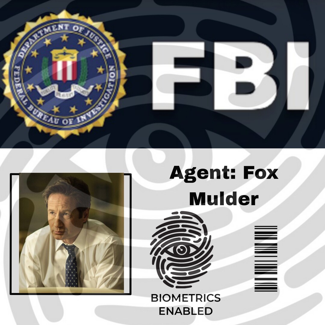 PRINTABLE FBI Special Agent XFILES Set of 2 , Id Badge, Cosplay ...