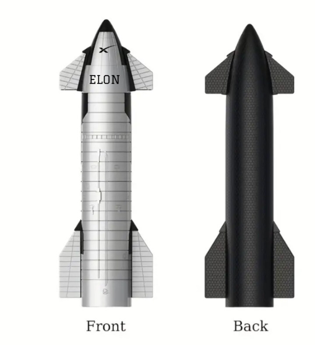 Spacex Starship SN 24 | Laser Engraved | Custom Name | Model Rocket ...