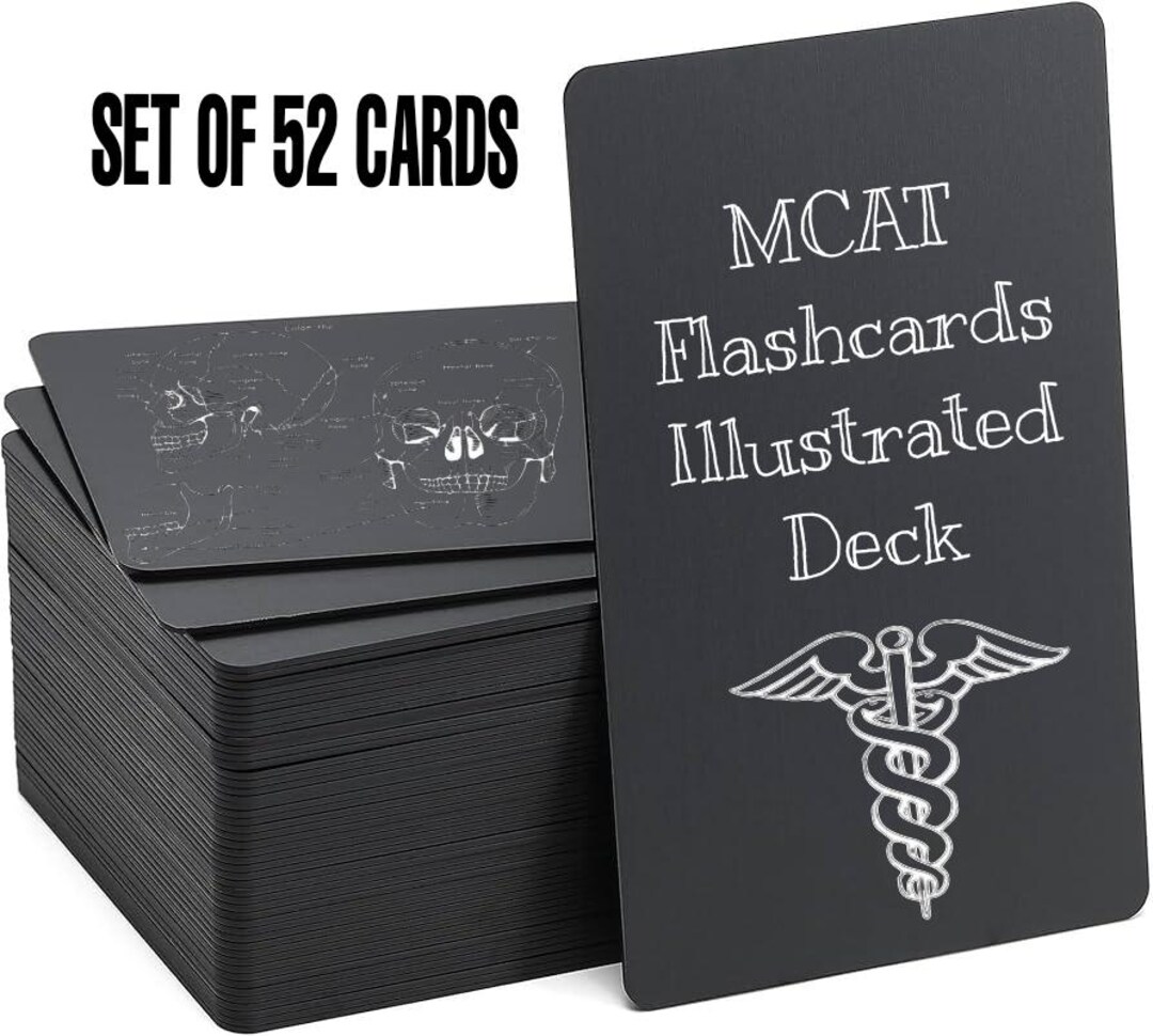 MCAT Flashcards | Engraved Set of 52 Playing Cards | Human Anatomy ...