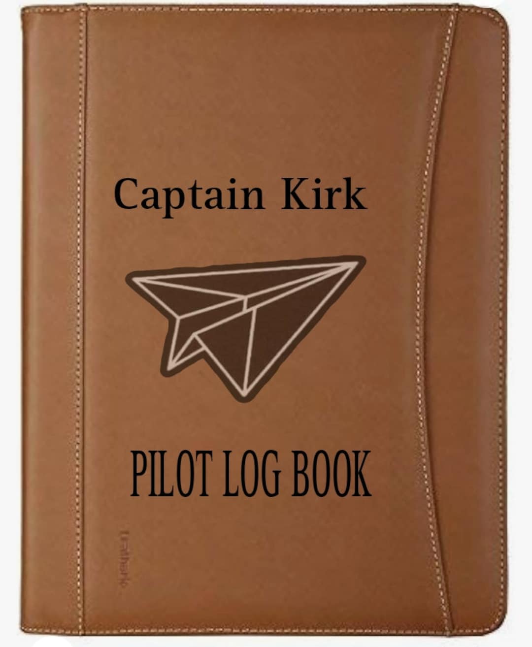 Personalized Pilot Log Book Leather Zip Binder With Travel Log | Hand ...