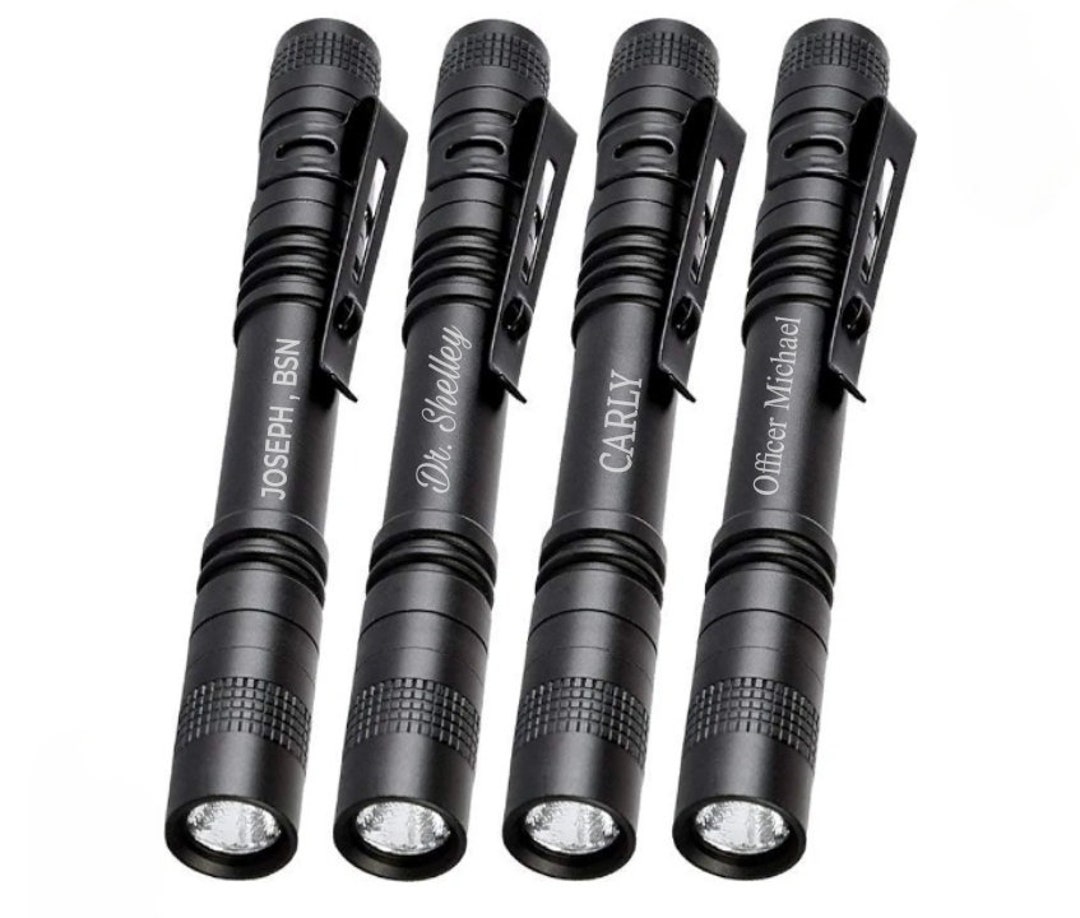 Personalized Engraved LED Flashlight for Police Officers, Nurse, Doctor ...