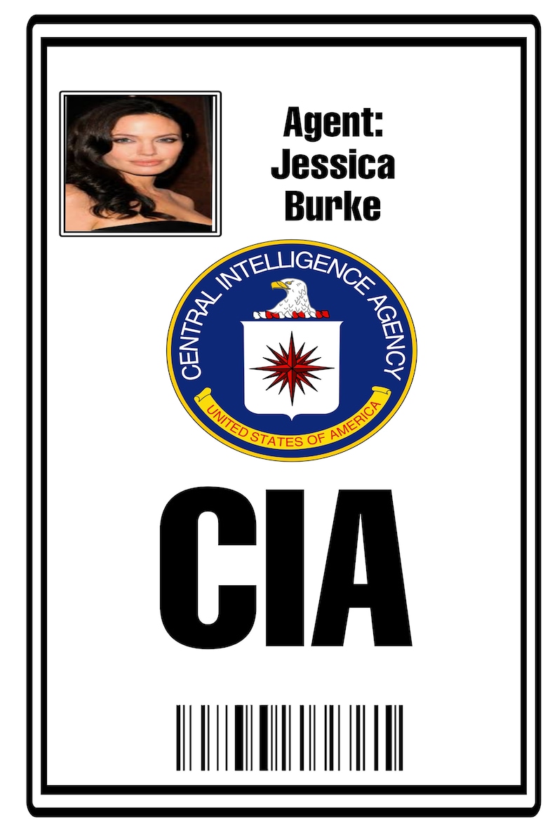 PRINTABLE CIA Special Agent, Id Badge, Cosplay Accessories, Replica, Id ...