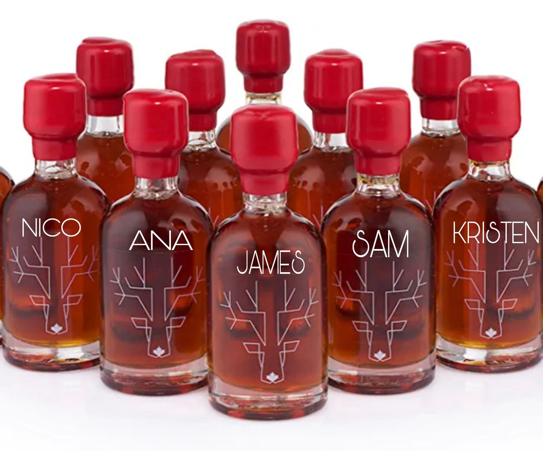 CUSTOM Canada Maple Syrup Souvenir Laser Engraved Party Wedding Favor ...