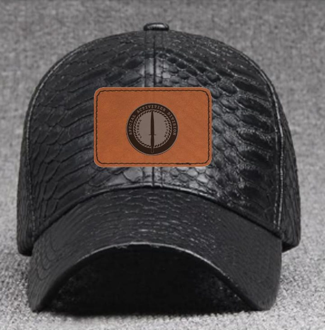 Custom CIA Special Activities Division Leather Baseball Cap | Hand ...