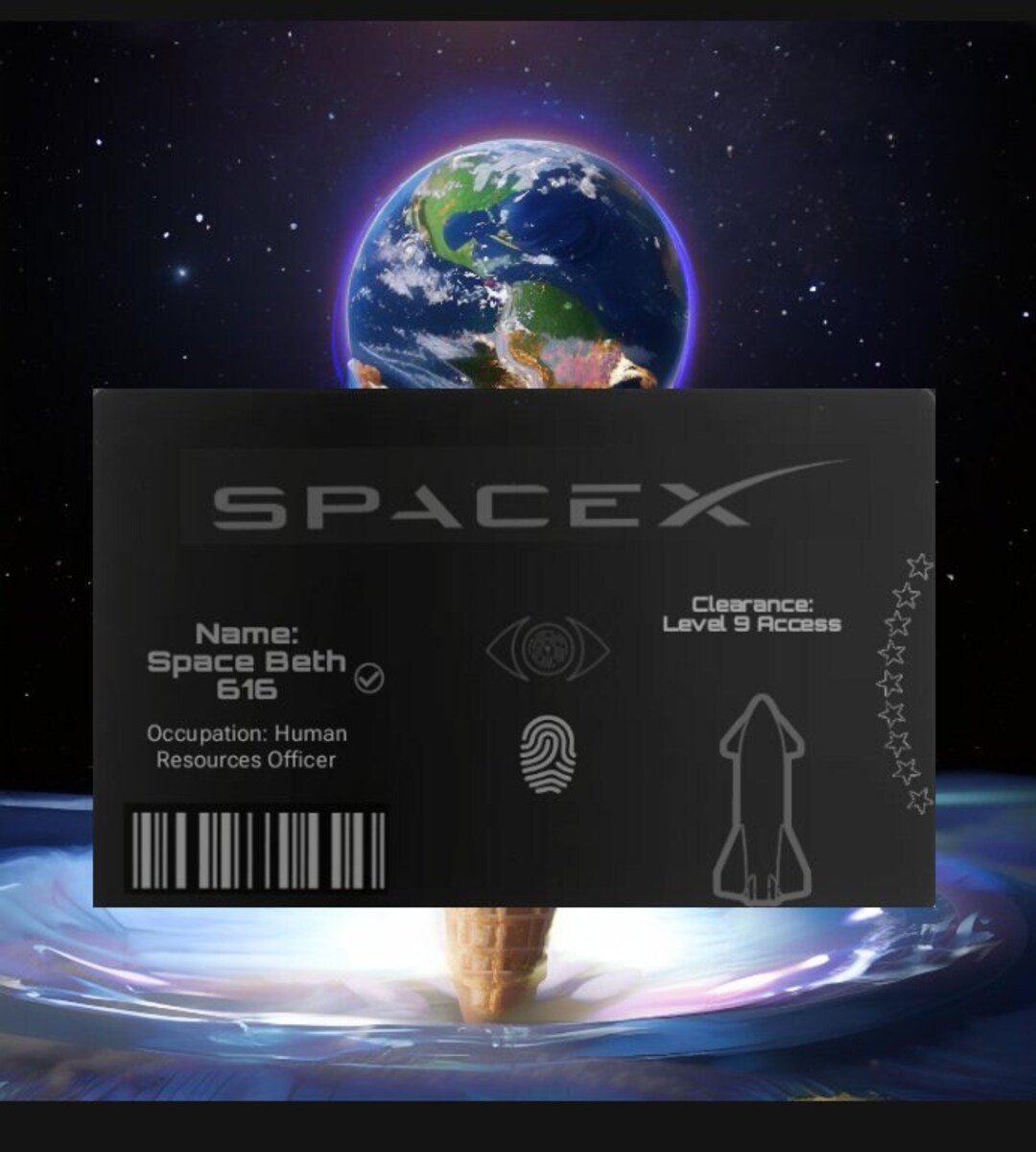 Spacex ID Card Hand Engraved Cosplay ID Astronaut Gift Movie Prop - Etsy