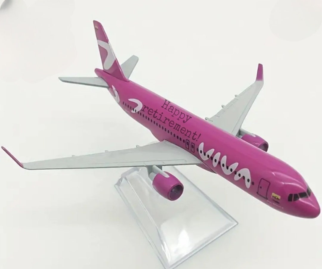 Personalized Pink Plane Diecast Model Viva | Pilot Gift | Retirement ...