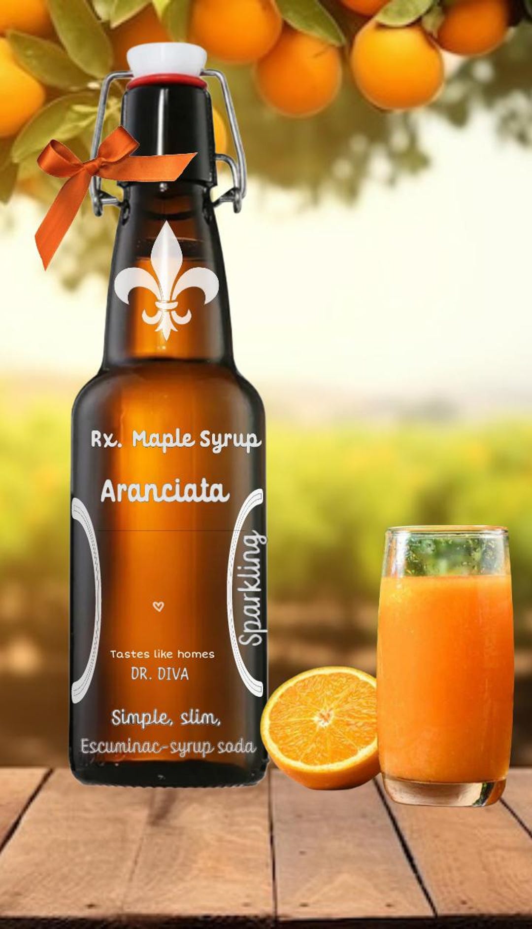 Maple Syrup Aranciata Cream Soda - Vintage Soda Bottle - Wedding Favour ...
