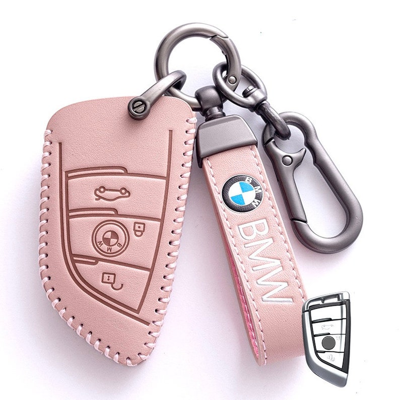 BMW Luxury Handmade Leather Keyring Key Chain for Series 3 5 7 Metal ...