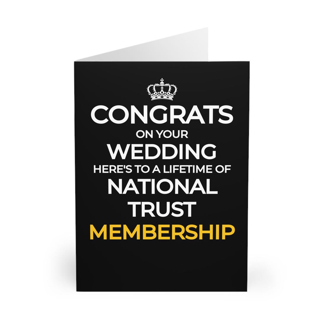 Funny British Wedding Card: National Trust Membership - 5 Pack - Etsy