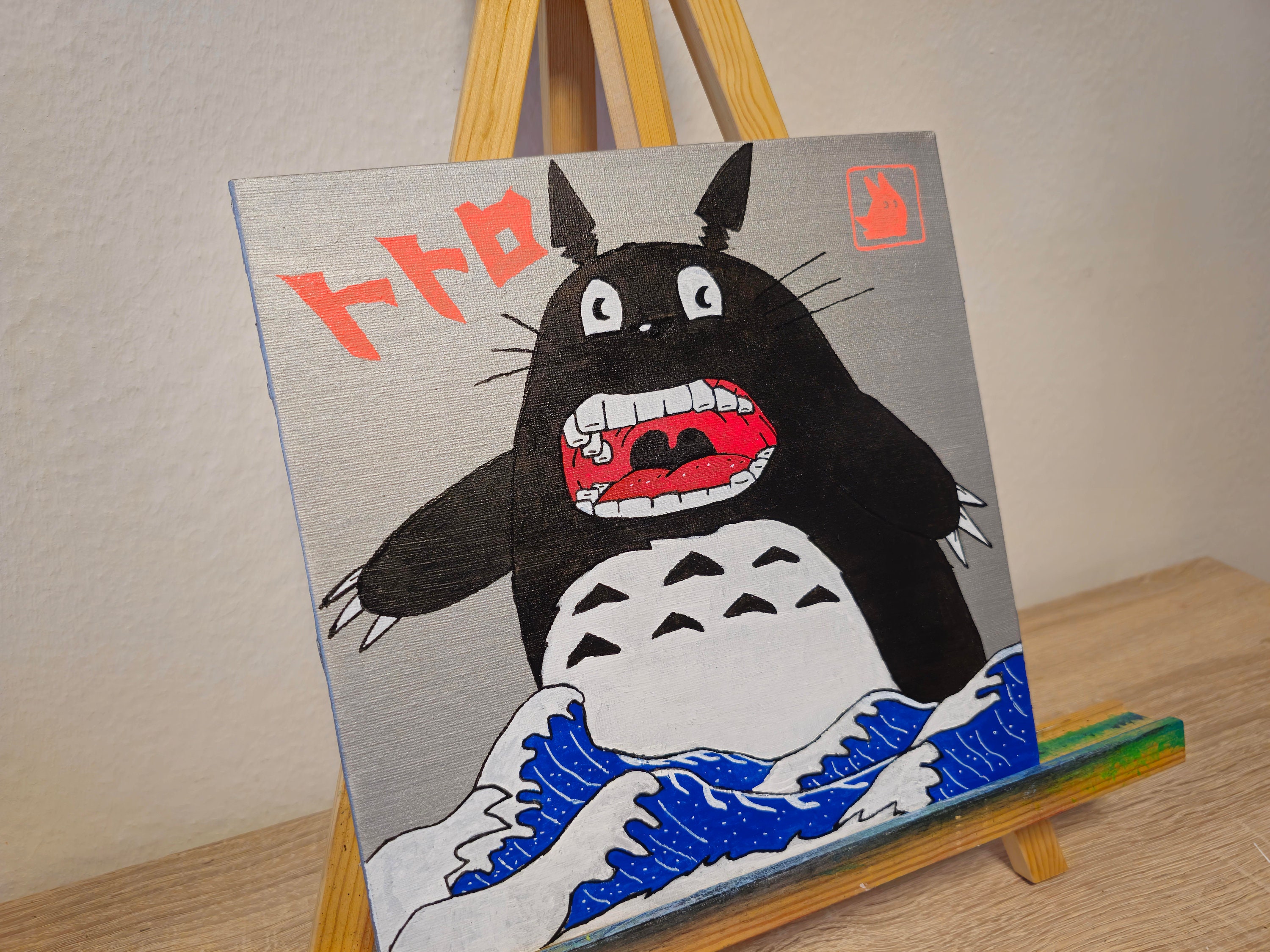Totoro Acrylic Painting Acrylic Art Painting Board Japanese Ghibli - Etsy
