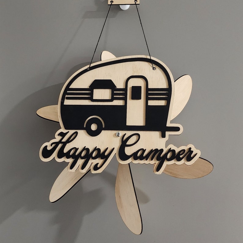 Camper Wind Spinner, Laser Cut File for 3mm Wood, SVG Instant Download ...