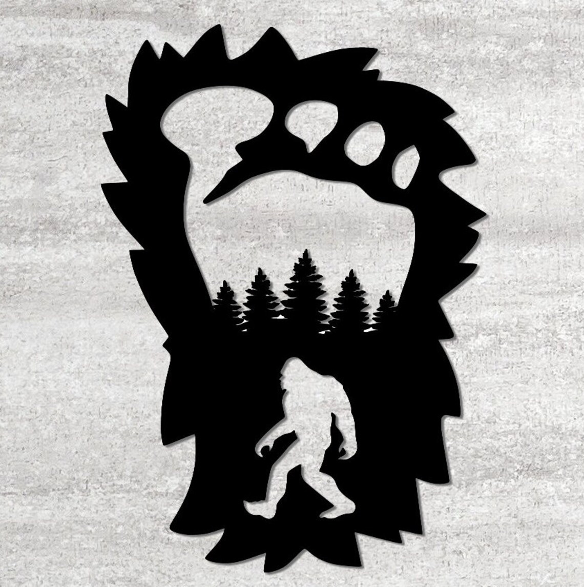Big Foot Wall Decor, Laser Cut File, SVG Format, INSTANT DOWNLOAD - Etsy
