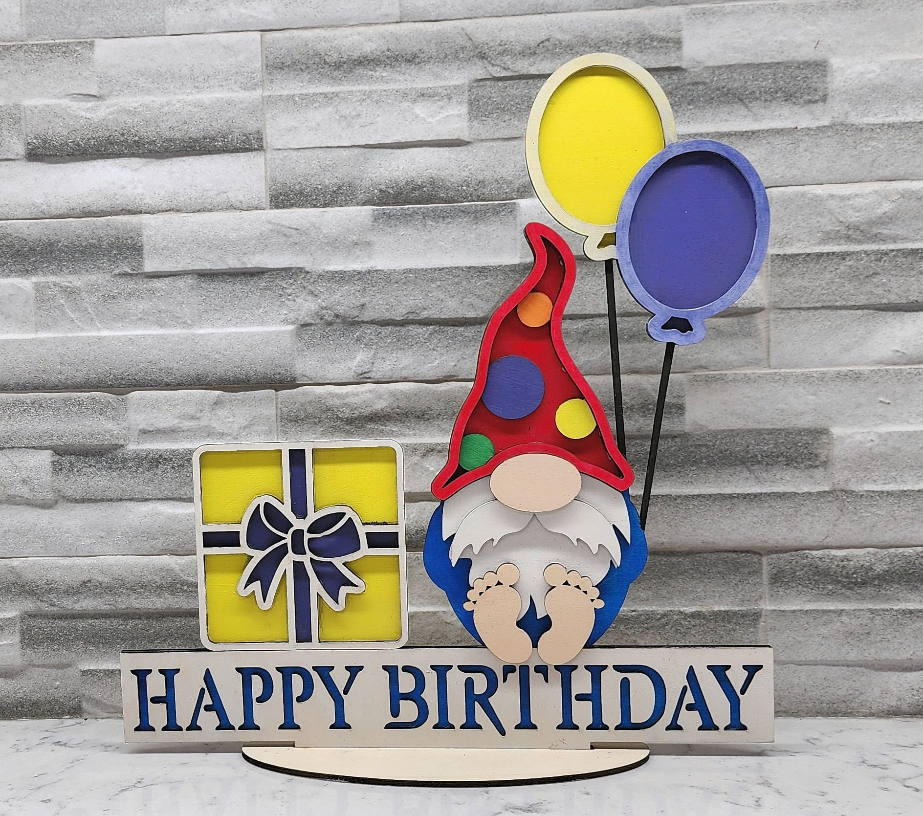 Happy Birthday Table Centerpiece Laser Cut File for 3mm Wood - Etsy