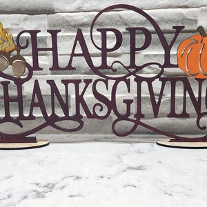 Thanksgiving Centerpiece Laser Cut File for 3mm Wood - Etsy