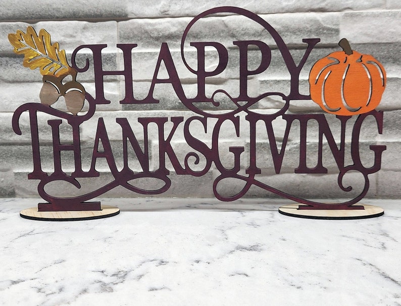 Thanksgiving Centerpiece Laser Cut File for 3mm Wood - Etsy