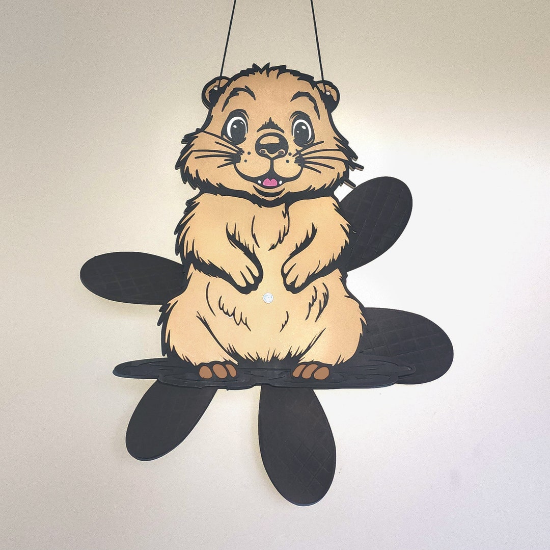 Beaver Wind Spinner, Laser Cut File for 3mm Wood, SVG Instant Download ...