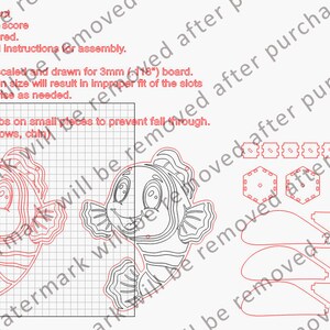 Clown Fish Wind Spinner, Laser Cut File for 3mm Wood, SVG Instant ...