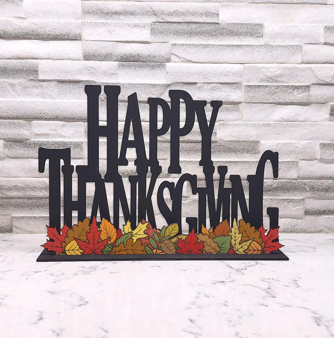 Thanksgiving Centerpiece, Laser Cut File for 3mm Wood, SVG Instant ...