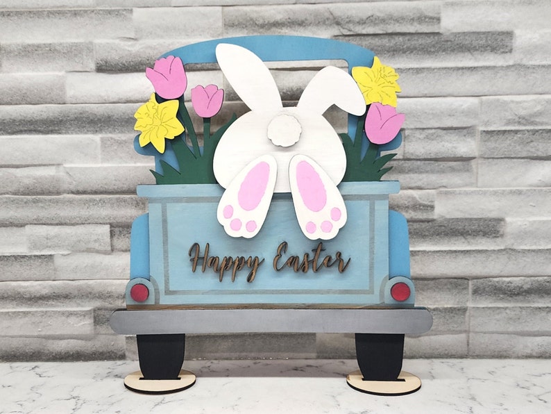 Happy Easter Table Centerpiece Laser Cut File for 3mm Wood, Available ...