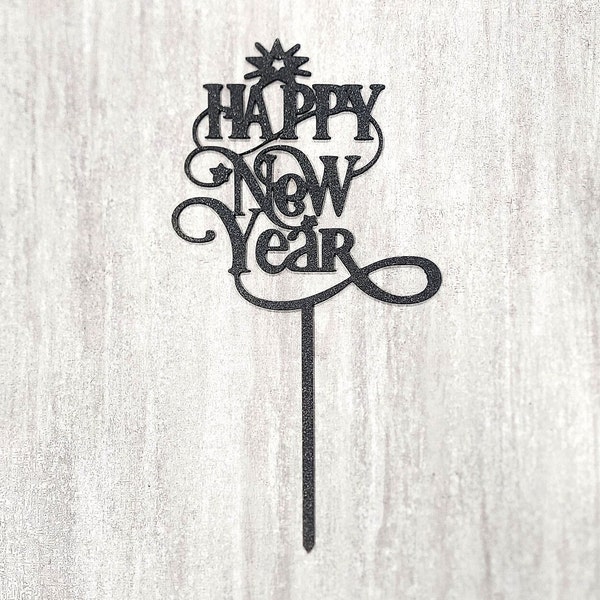 New Year Cake Topper - Etsy