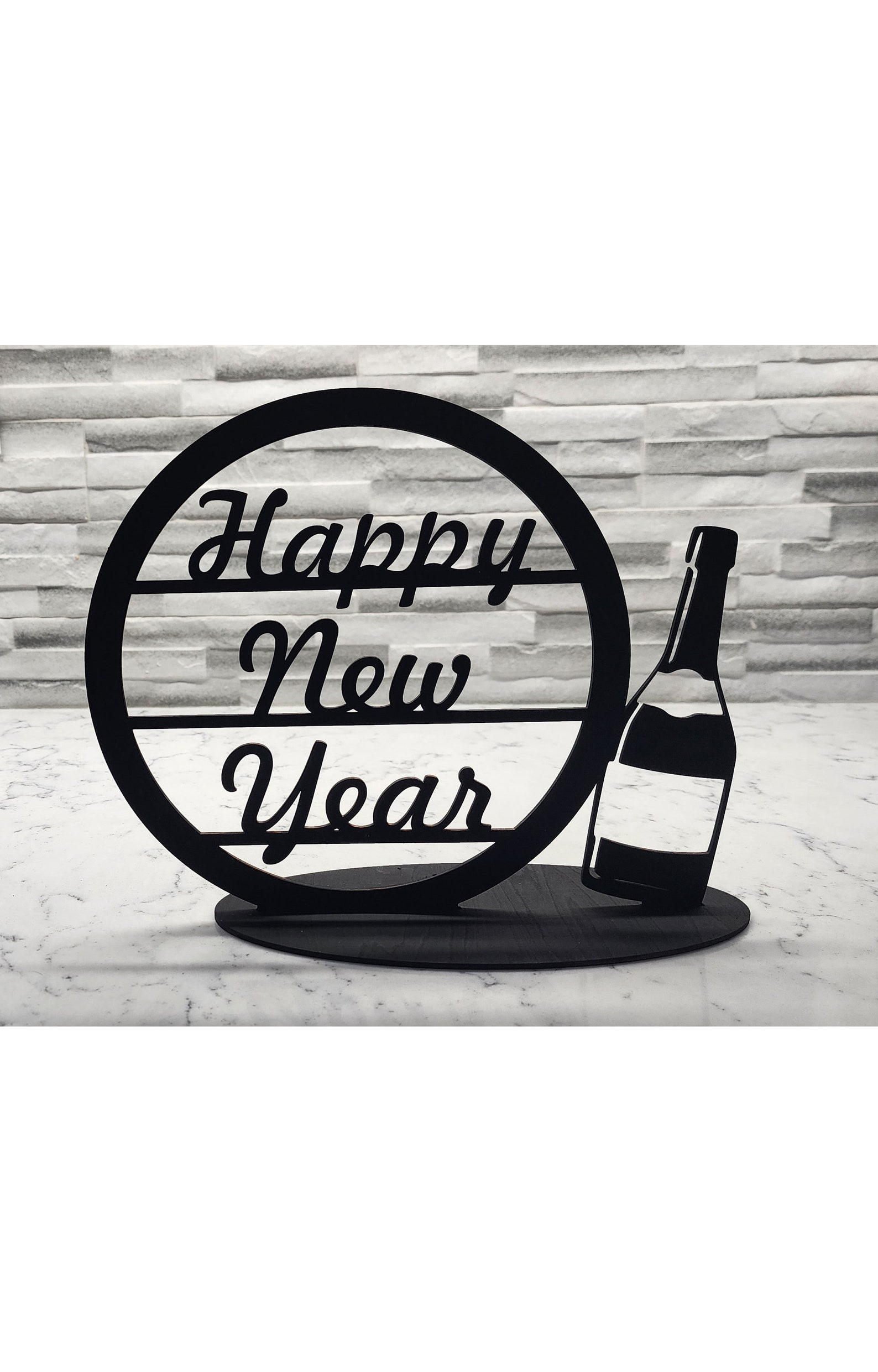 Happy New Year Table Centerpiece Laser Cut File for 3mm Wood, SVG ...