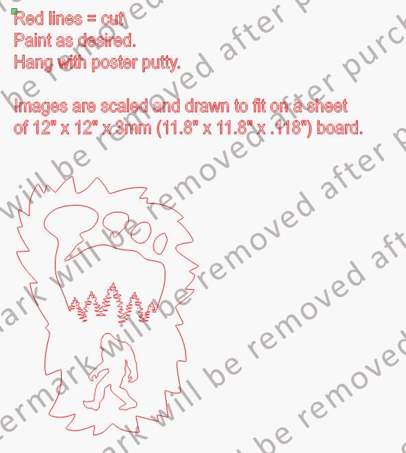 Big Foot Wall Decor, Laser Cut File, SVG Format, INSTANT DOWNLOAD - Etsy