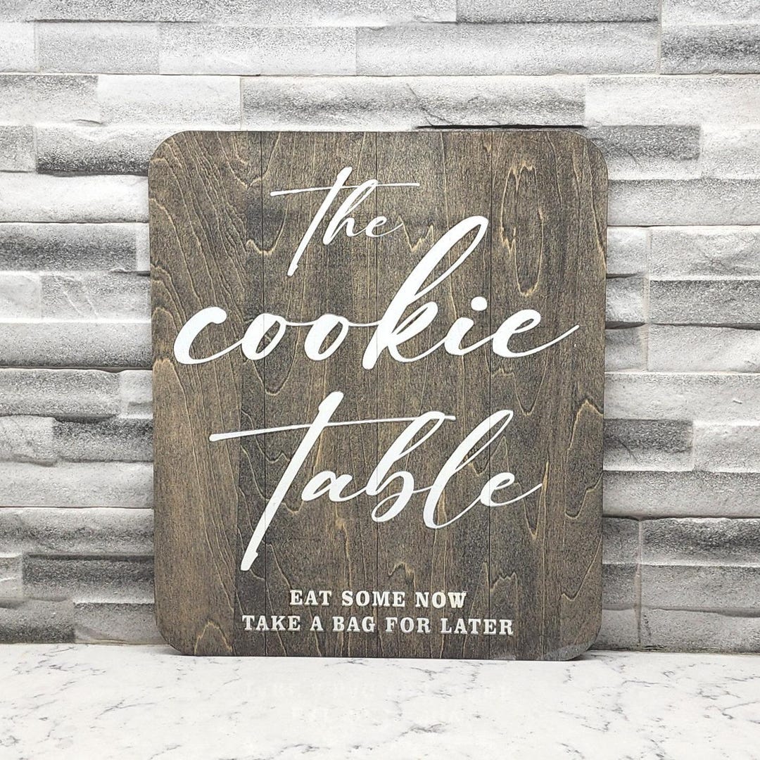 Cookie Table Sign for Weddings, Laser Cut File, SVG Format INSTANT ...
