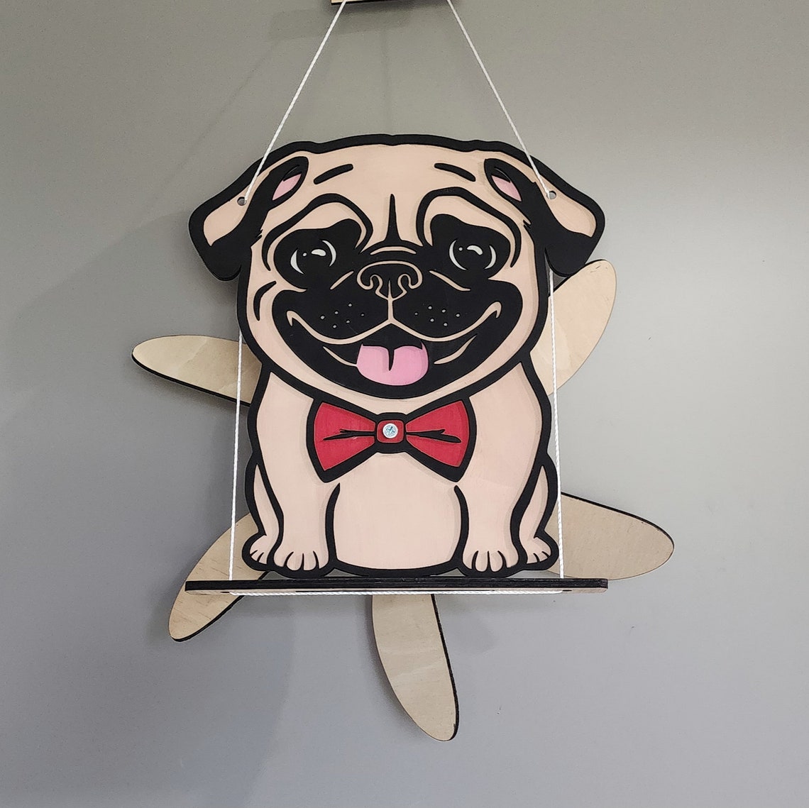 Pug Wind Spinner, Laser Cut File for 3mm Wood, SVG Instant Download - Etsy