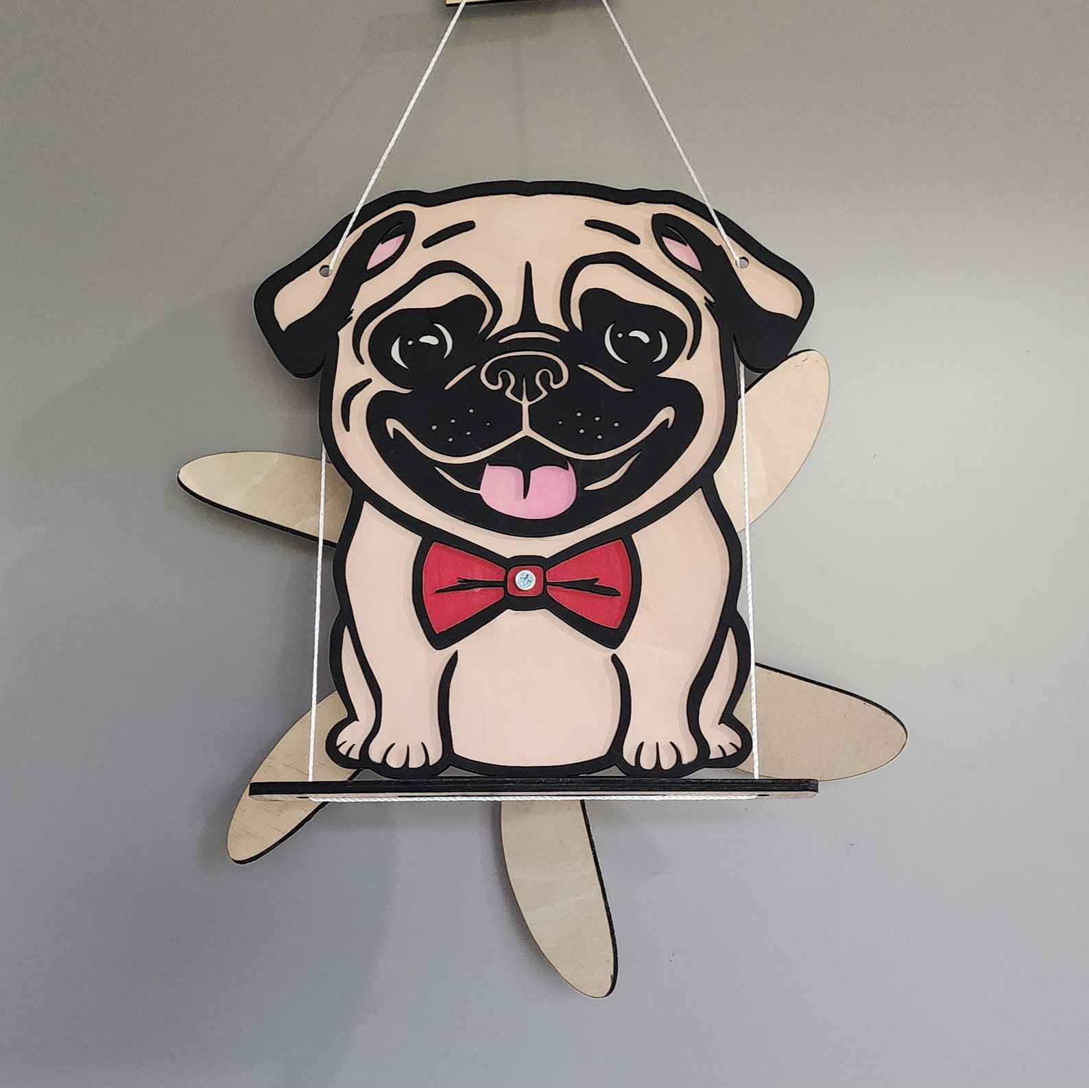Pug Wind Spinner, Laser Cut File for 3mm Wood, SVG Instant Download ...