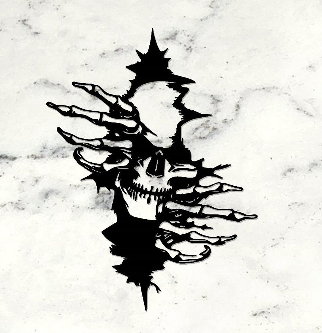 Busting Through Skull Wall Decoration, Laser Cut File, SVG Instant ...