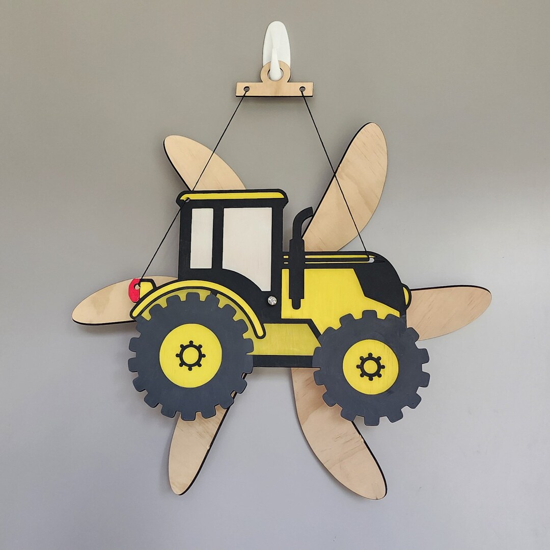 Tractor Wind Spinner, Laser Cut File for 3mm Wood, SVG Instant Download ...