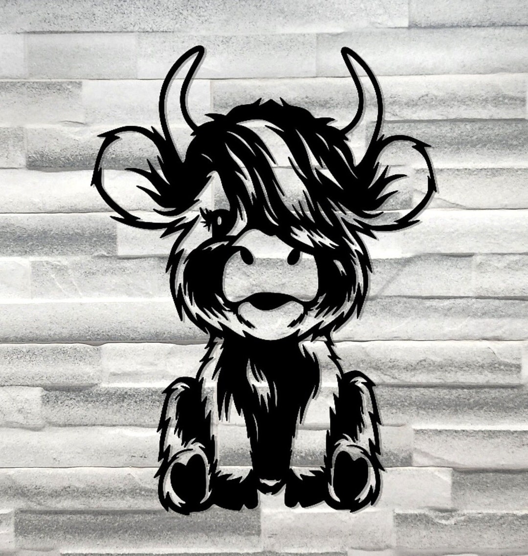 Highland Cow Wall Decoration, Laser Cut File, SVG Instant Download - Etsy