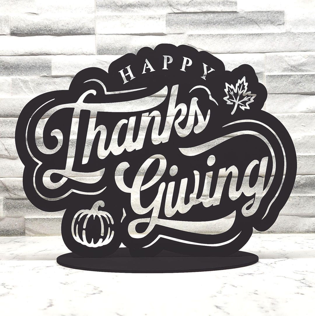 Thanksgiving Centerpiece, Laser Cut File for 3mm Wood, SVG Instant ...