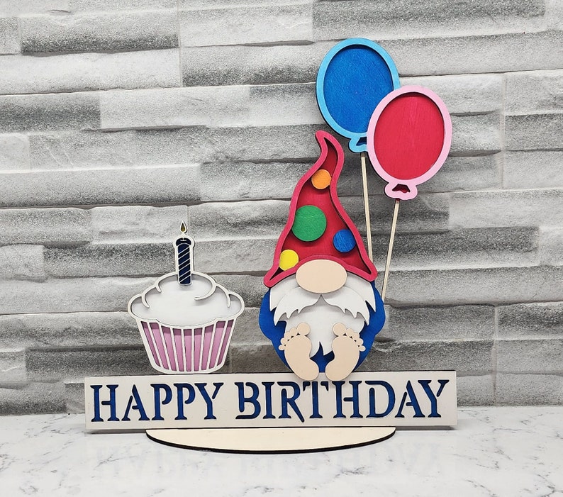 Happy Birthday Table Centerpiece Laser Cut File for 3mm Wood, Available ...