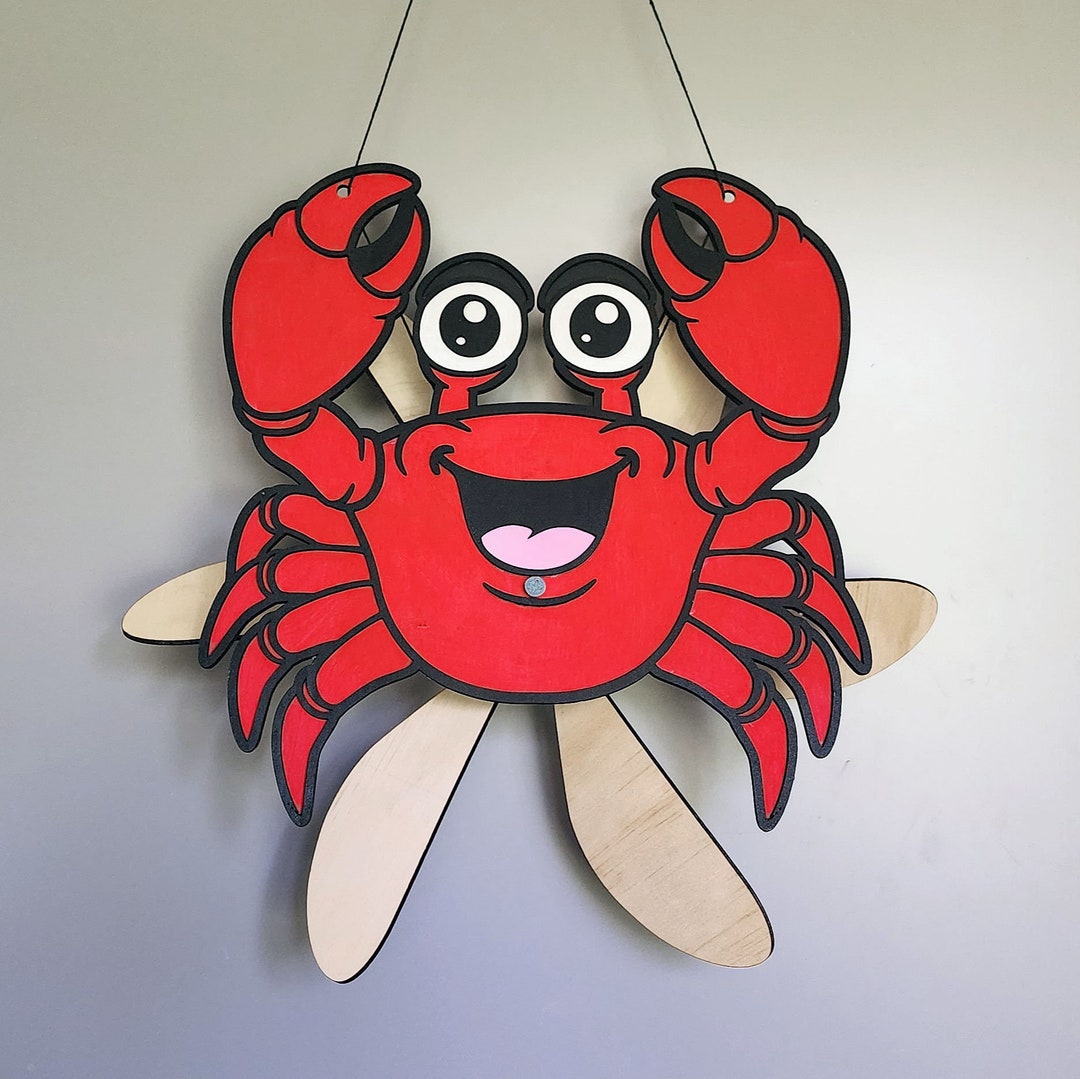 Crab Wind Spinner, Laser Cut File for 3mm Wood, SVG Instant Download - Etsy