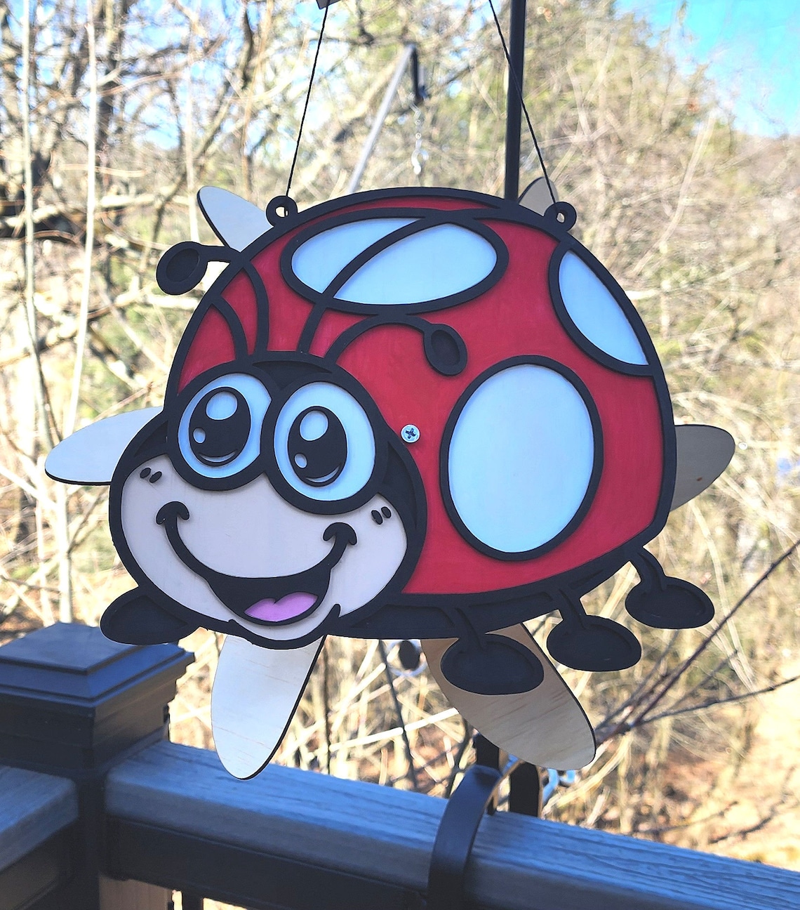 Ladybug Wind Spinner, Laser Cut File for 3mm Wood, SVG Instant Download ...