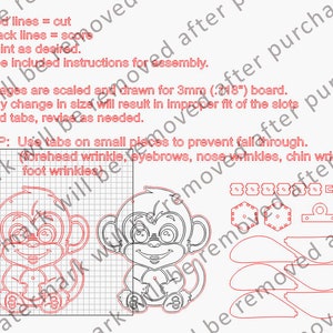 Monkey Wind Spinner, Laser Cut File for 3mm Wood, SVG Instant Download ...