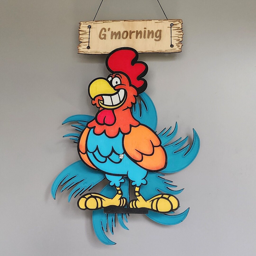 Rooster Wind Spinner, Laser Cut File for 3mm and 5mm Wood, SVG Instant ...