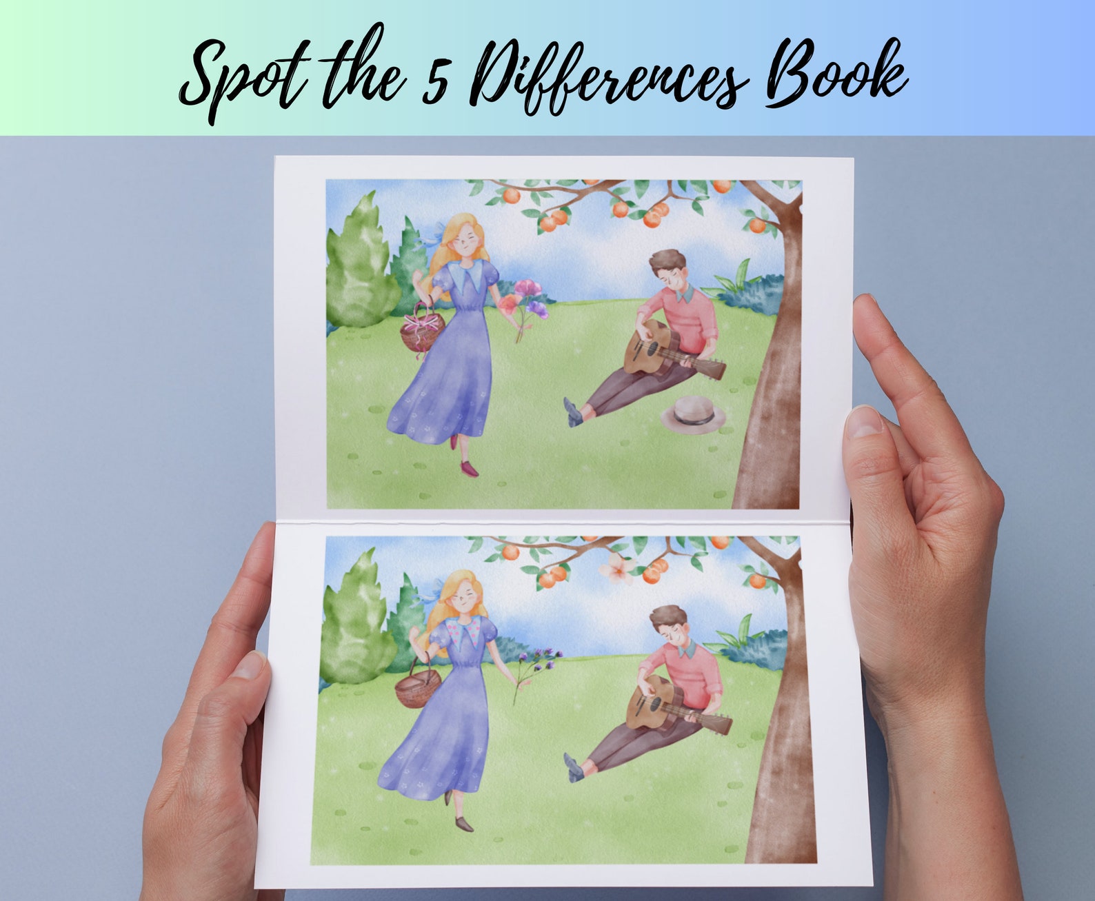 Find Differences Book Spot the 5 Differences Montessori - Etsy