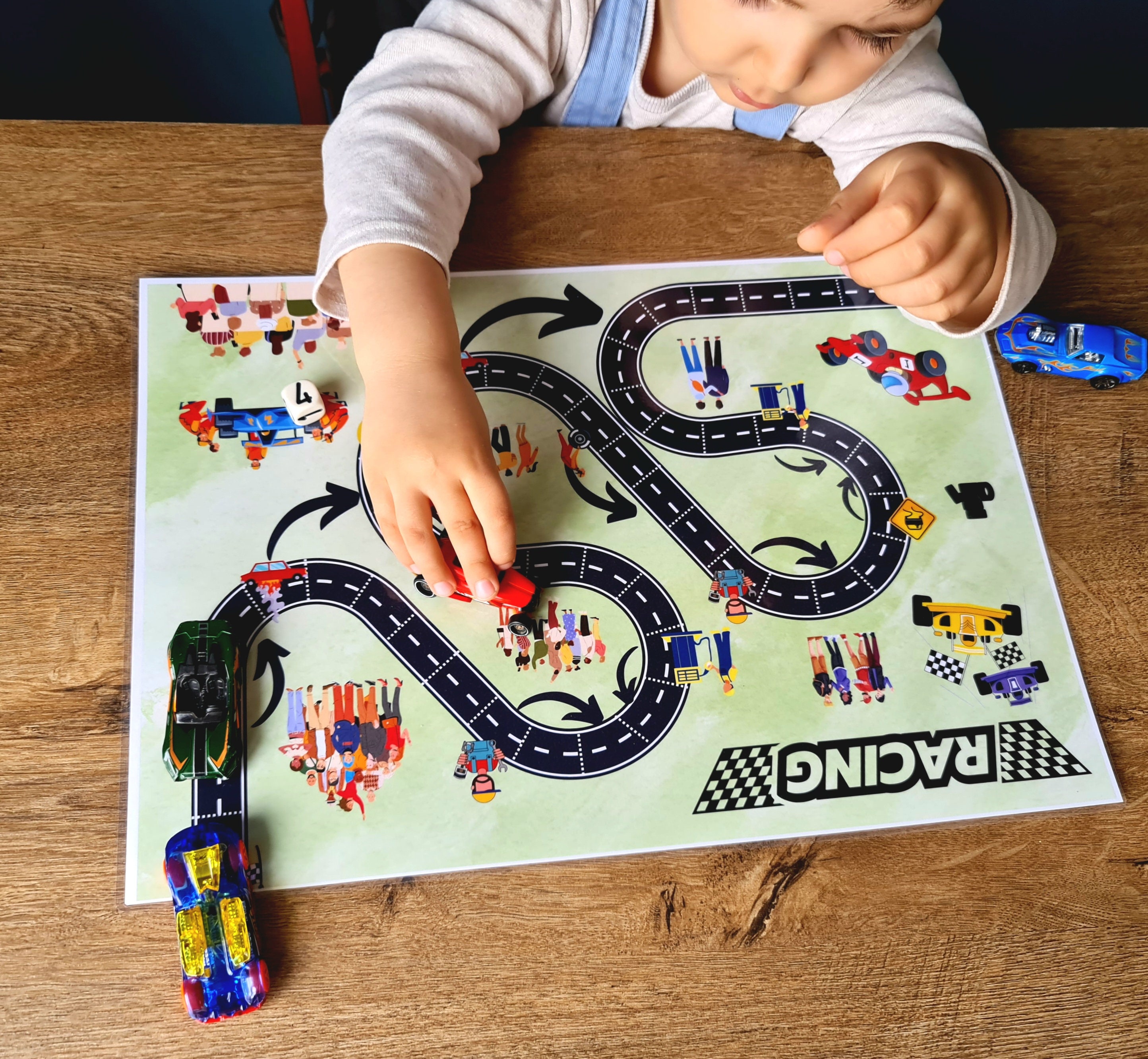 Car Racing Board Game, Educational Toy, Kid Toy, Educational Print ...