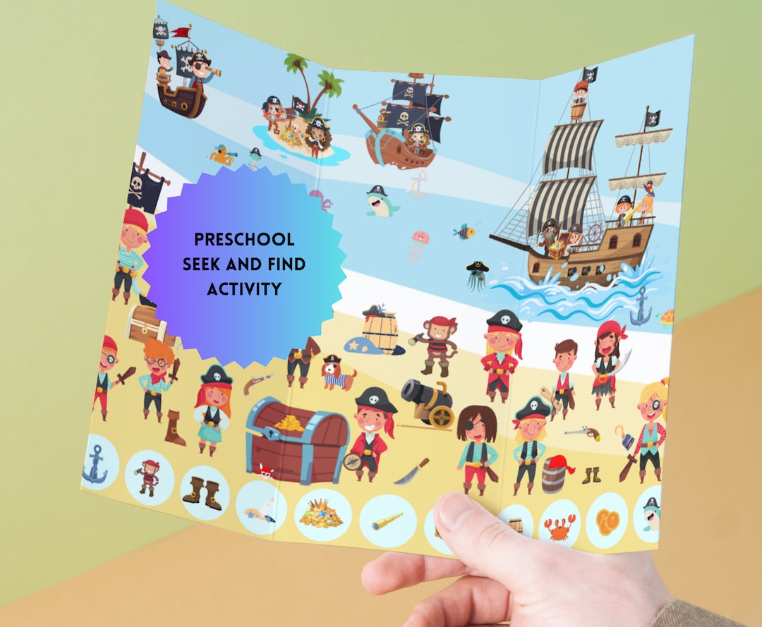 Pirate Seek and Find Activity, I Spy Game, Road Trip Activity ...
