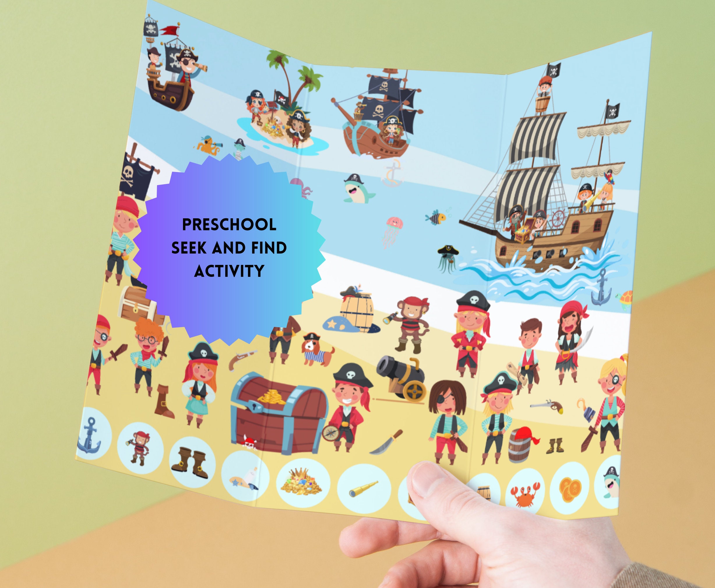 Pirate Seek and Find Activity, I Spy Game, Road Trip Activity ...